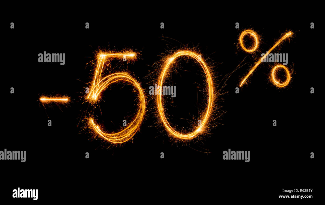 Sale 50 procent off Stock Photo - Alamy
