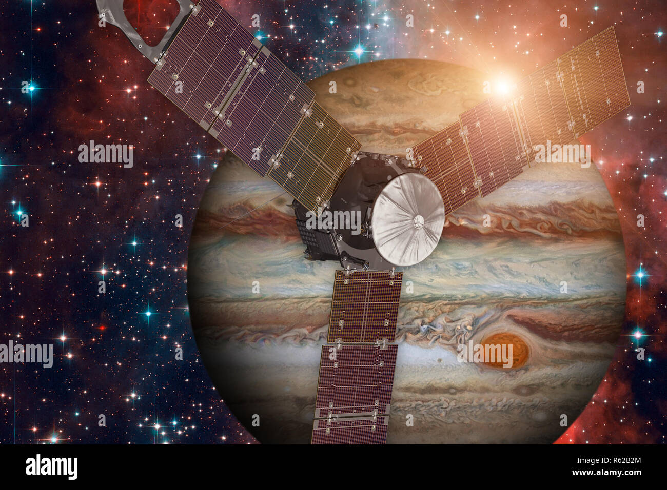 Juno spacecraft and Jupiter Stock Photo - Alamy