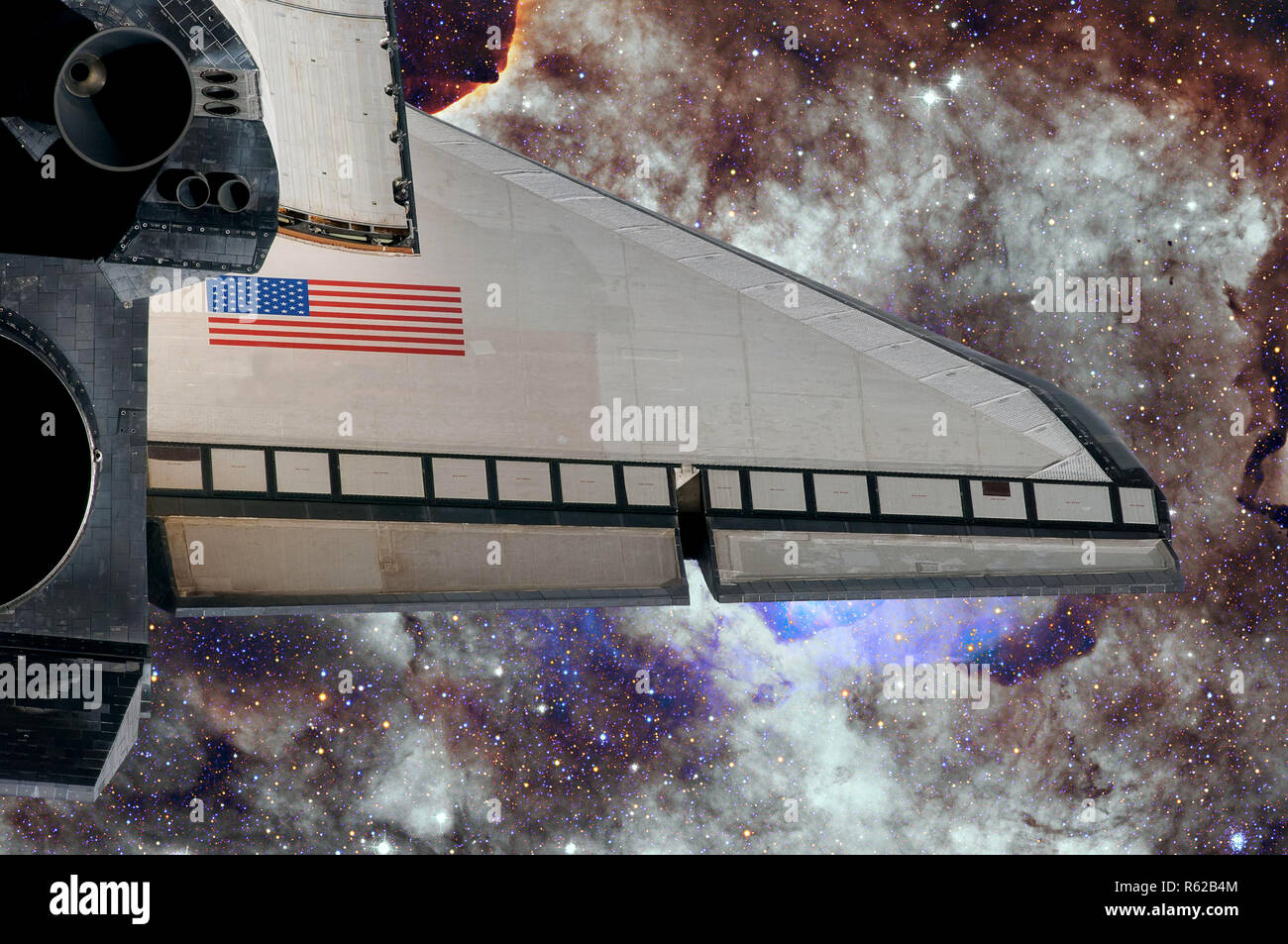 Space shuttle discovery over earth hi-res stock photography and images ...