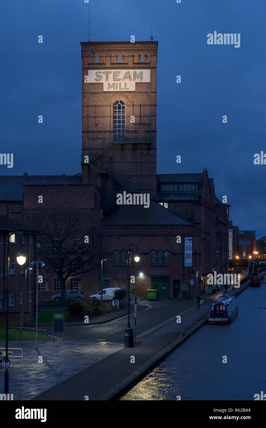 The Steam Mill office building at dusk in Chester UK Stock Photo - Alamy