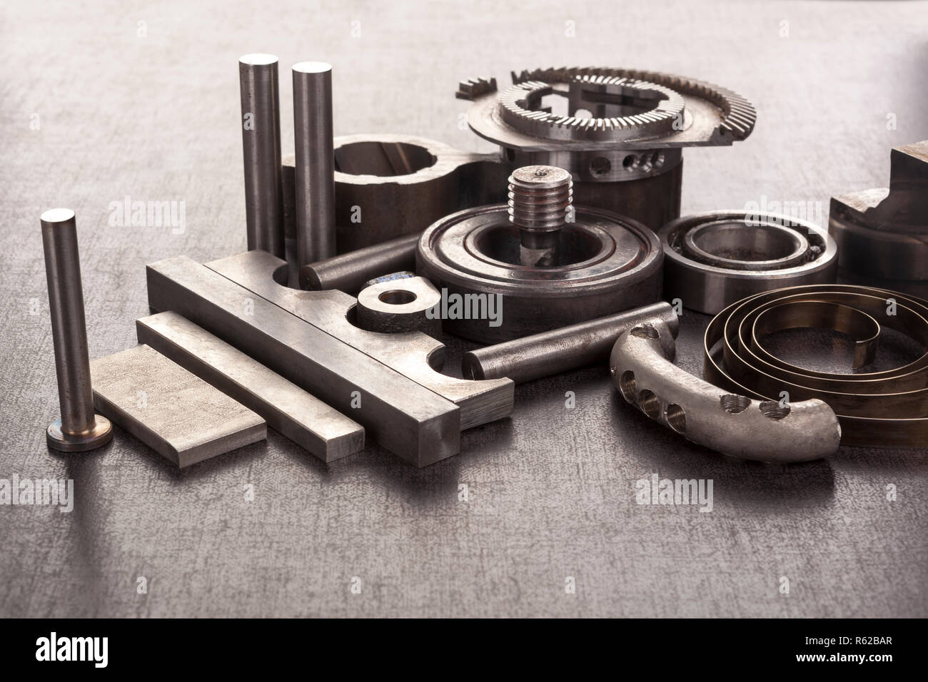 Group of bolts and mechanical components Stock Photo - Alamy