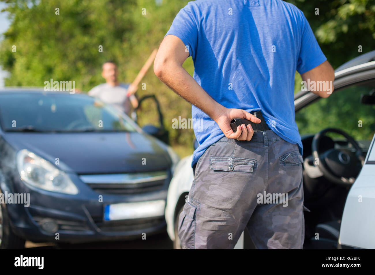 Drivers car accident fight hi-res stock photography and images - Alamy