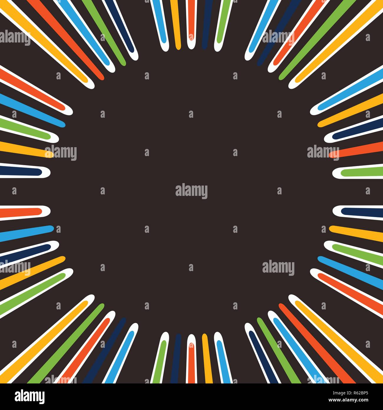 Abstract Of Simple Colorful Stripe Line In Center Background Vector Eps10 Stock Vector Image