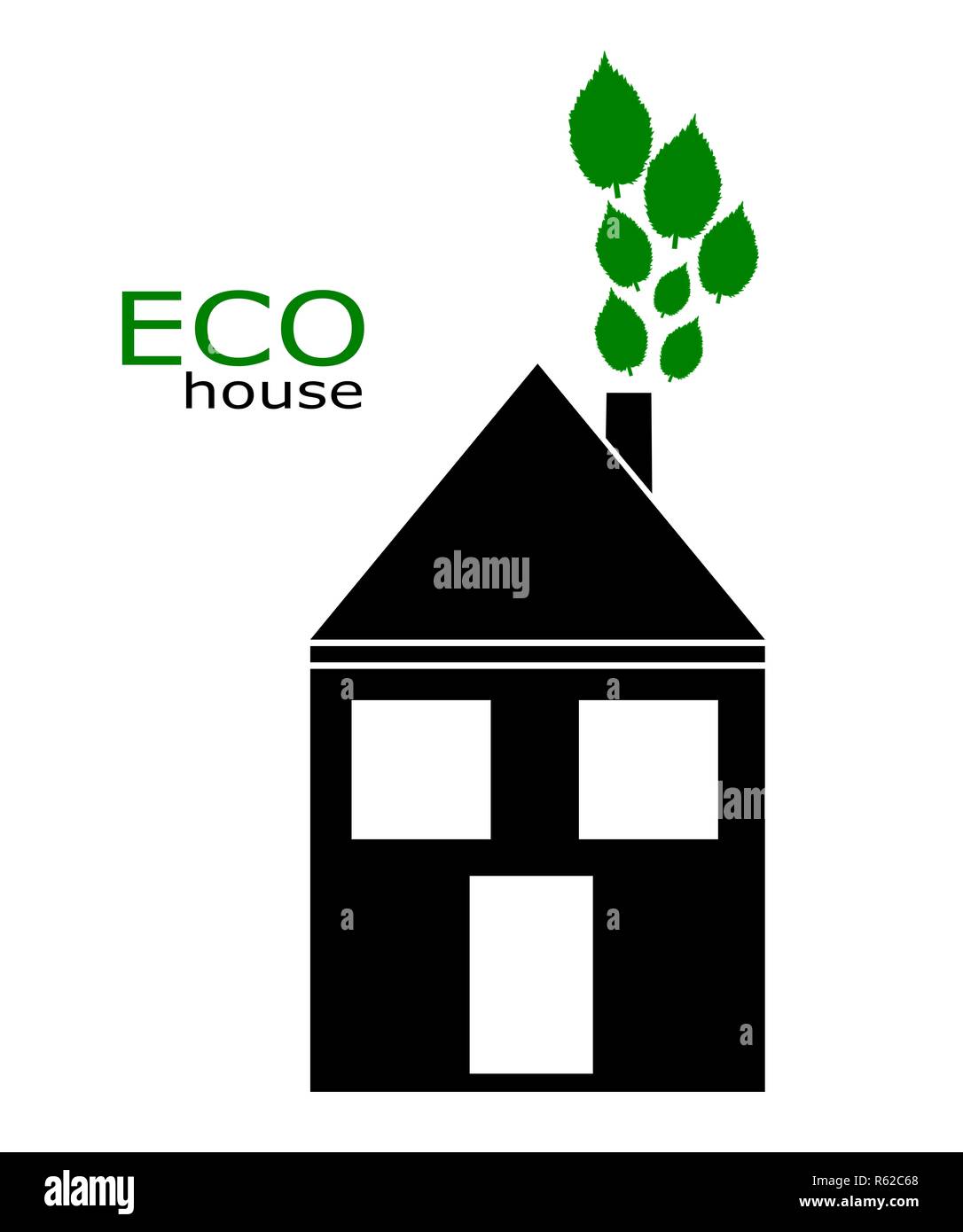 Eco house icon Stock Photo - Alamy