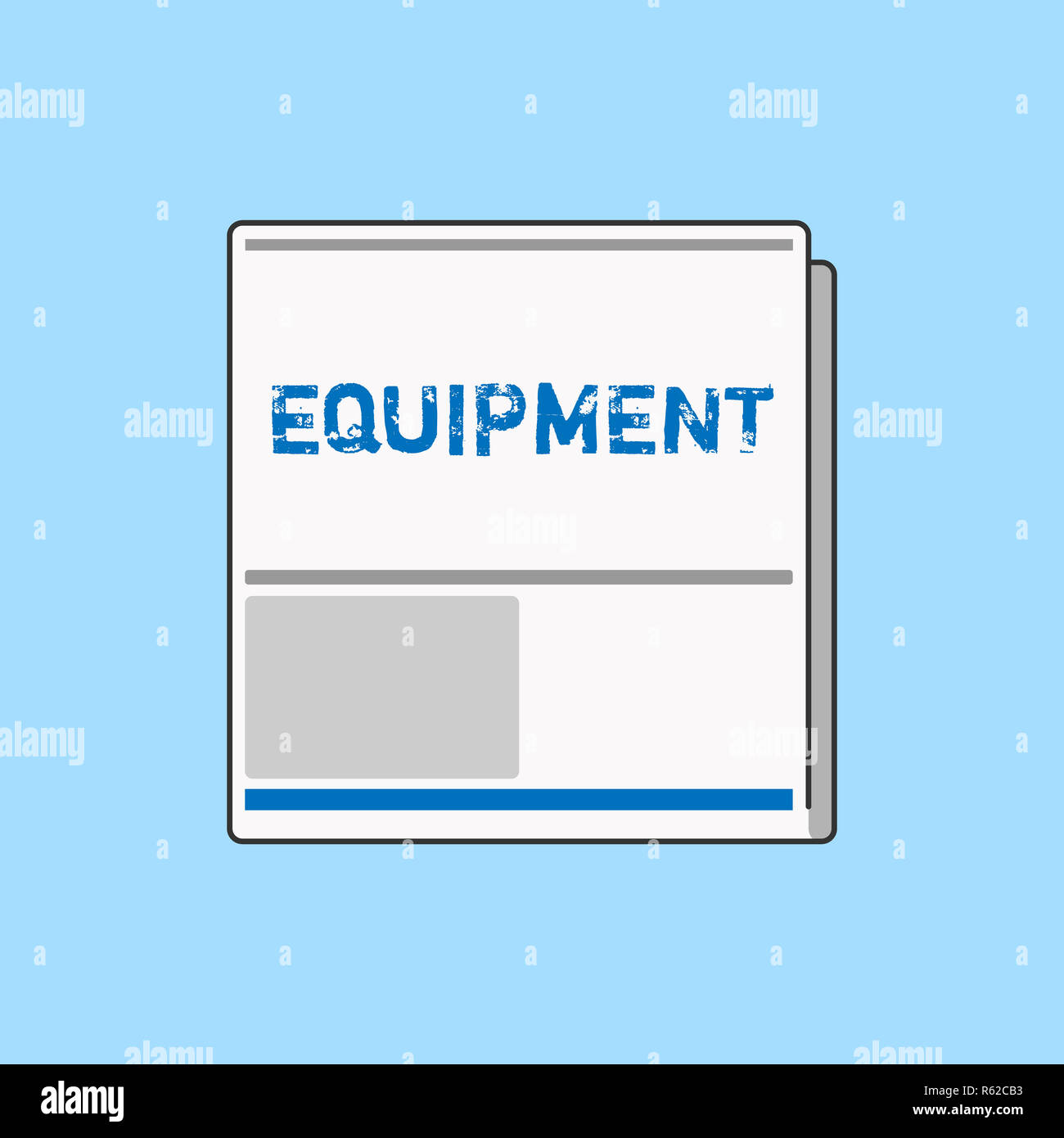 Word writing text Equipment. Business concept for necessary items for ...