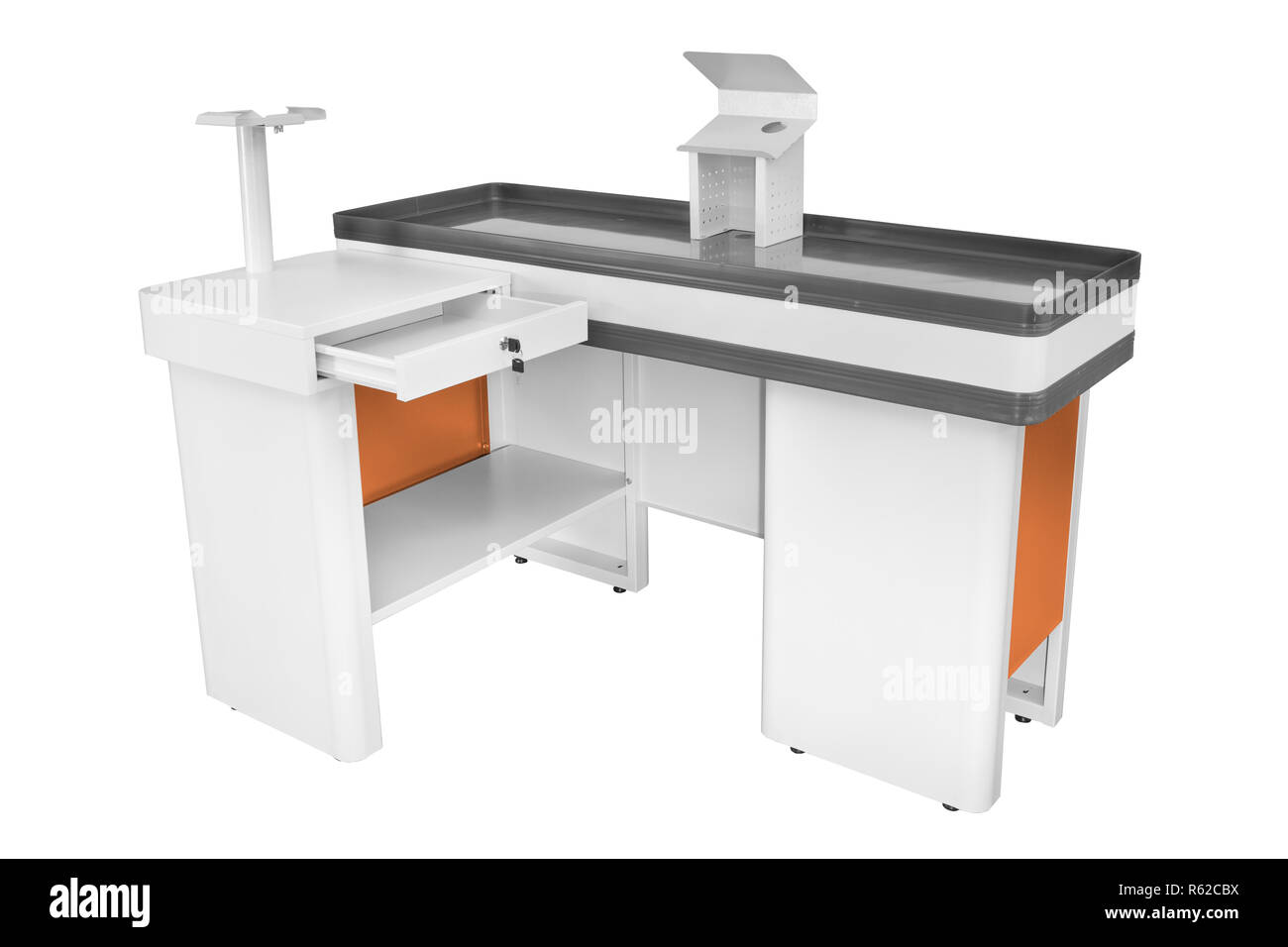 cashier machine or cash register terminal isolated on white background ...