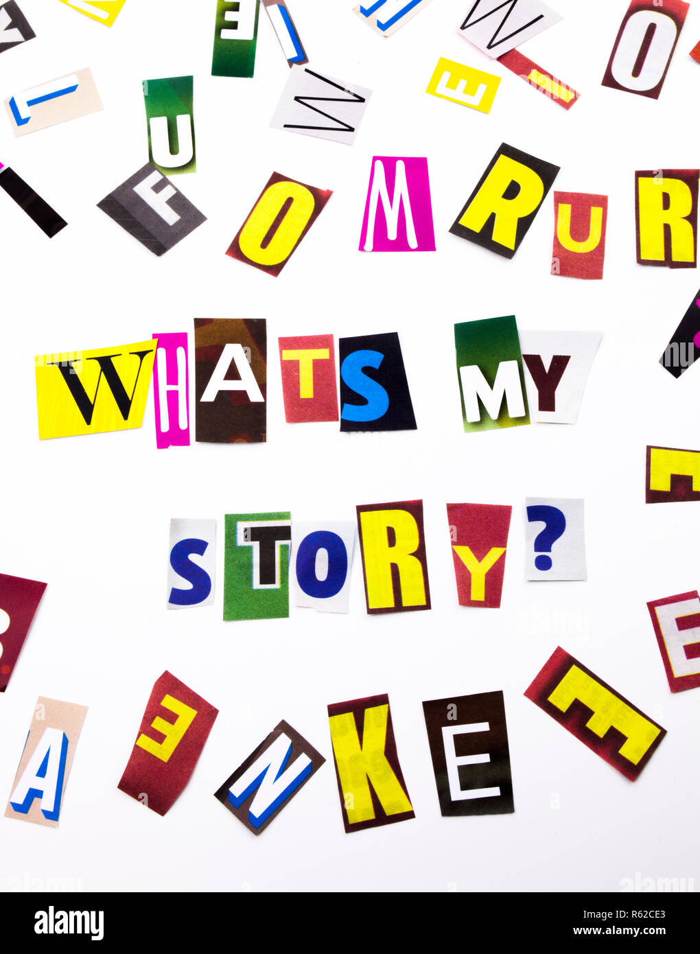 A word writing text showing concept of What's my story question made of ...