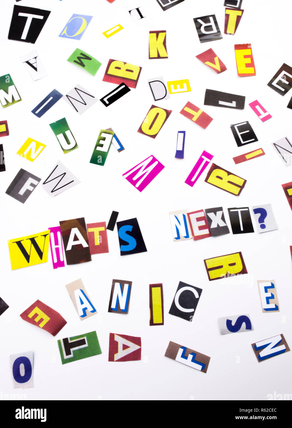 A word writing text showing concept of What's Next question made of ...