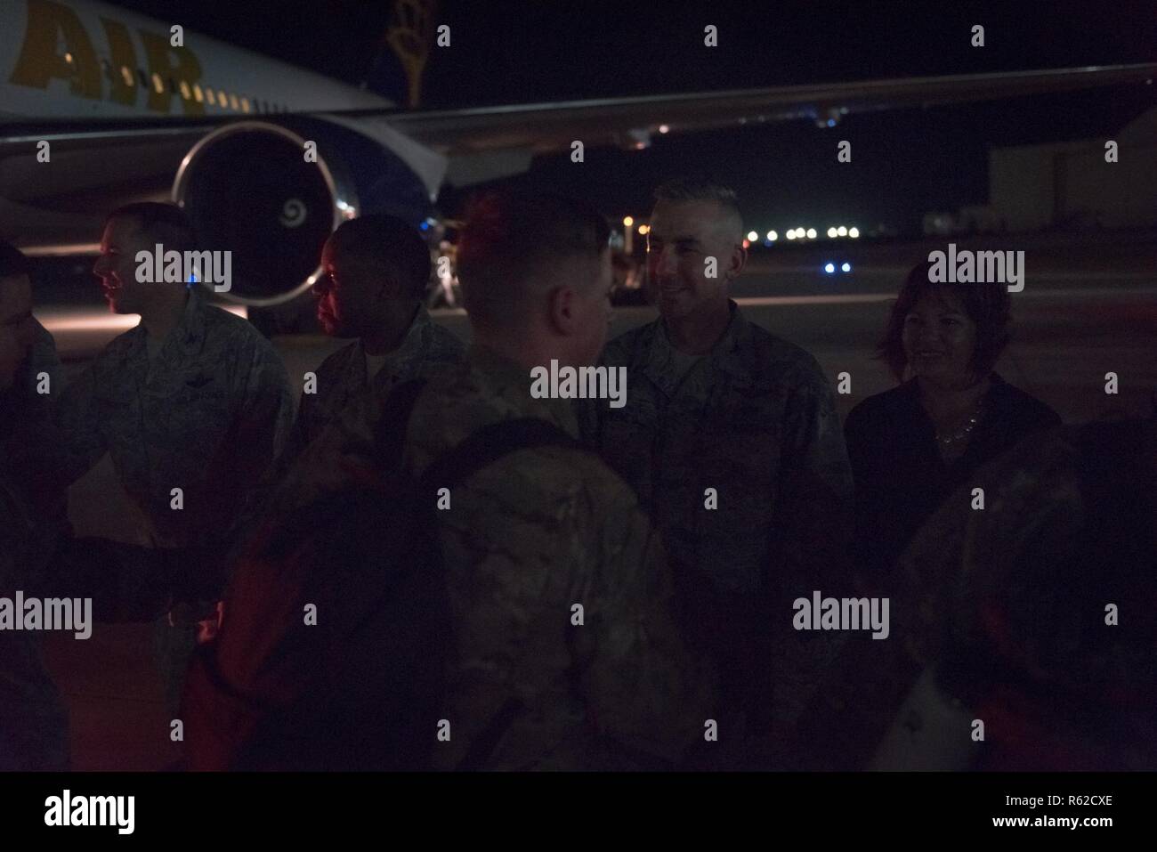 36th Wing leadership line up to greet Airmen from the 554th RED HORSE ...