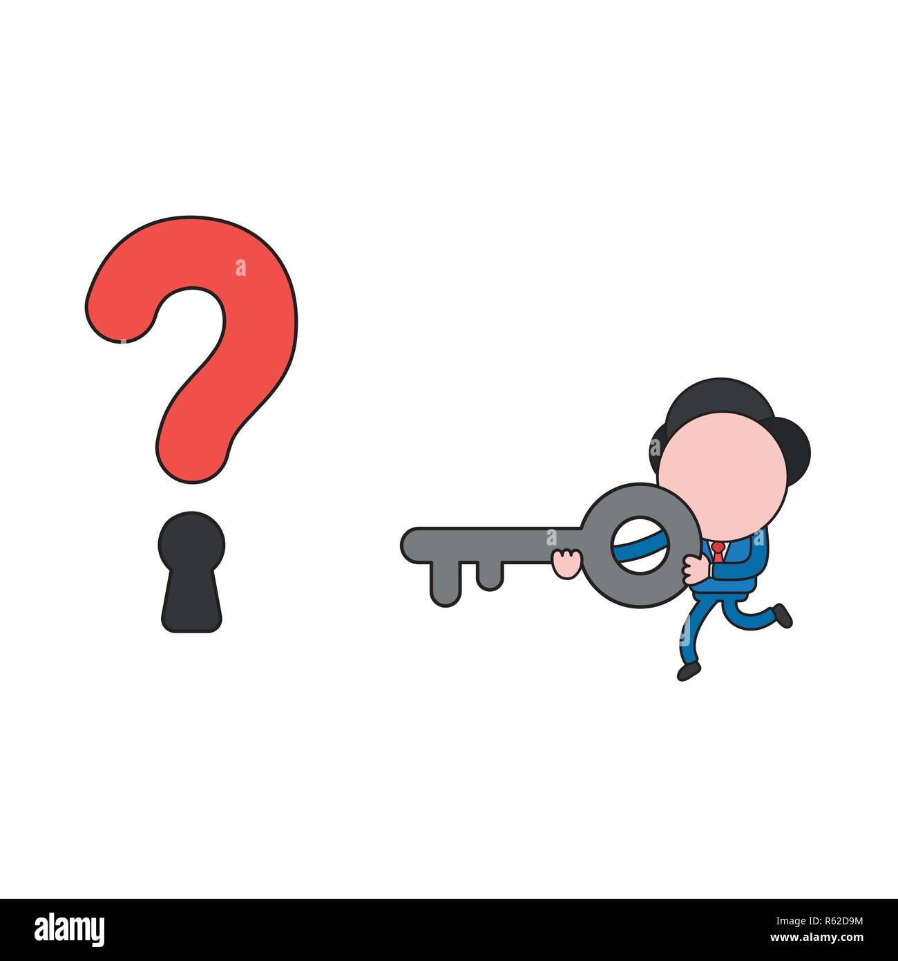Vector illustration concept of businessman character running and ...