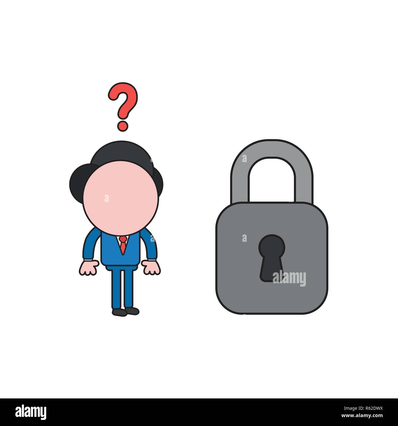 Padlock security question mark hi-res stock photography and images - Alamy