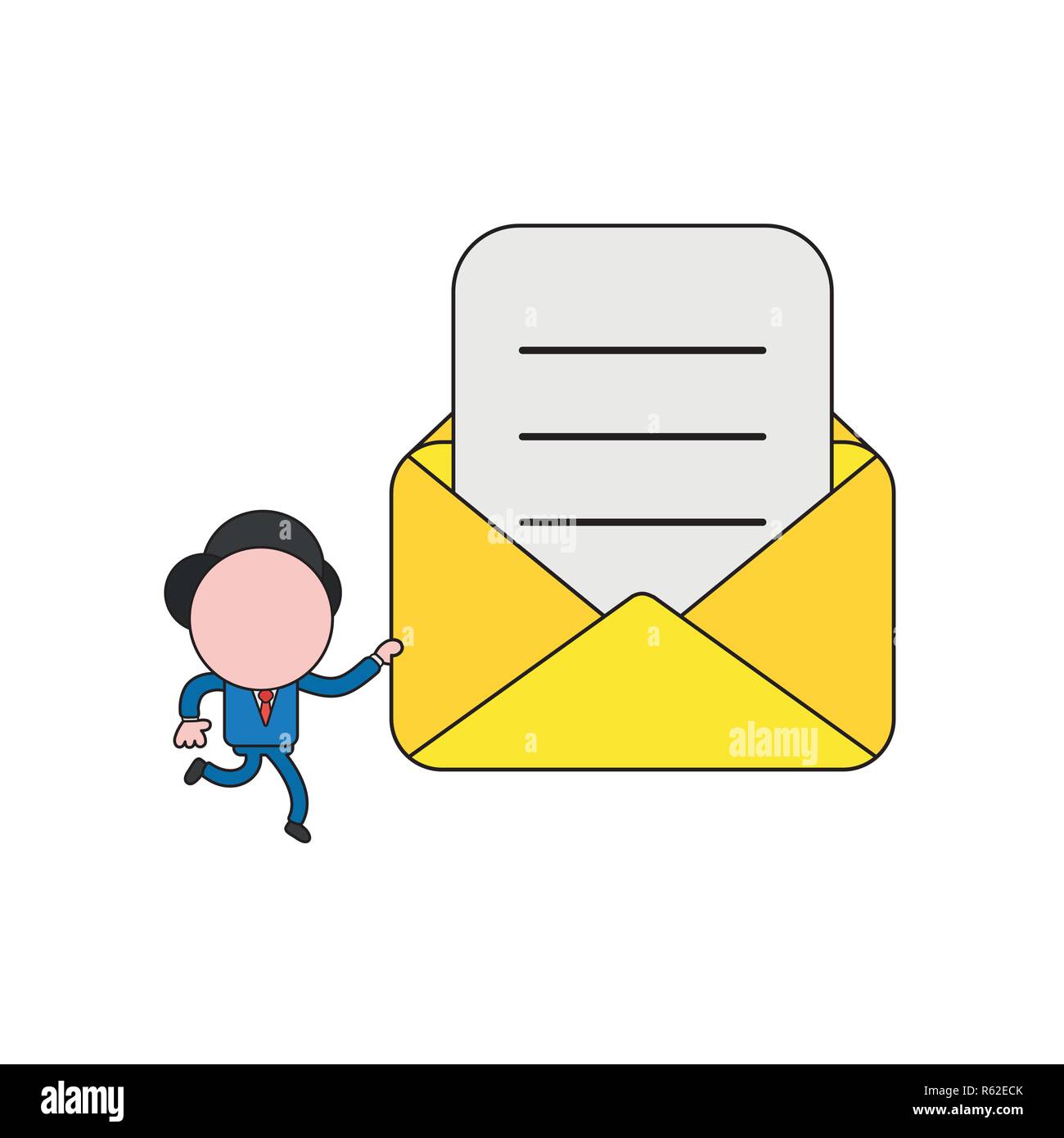 Vector illustration concept of businessman character running and ...