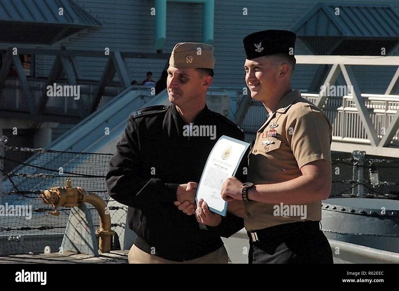 The Hampton Roads Naval Museum hosted a re-enlistment aboard the USS ...