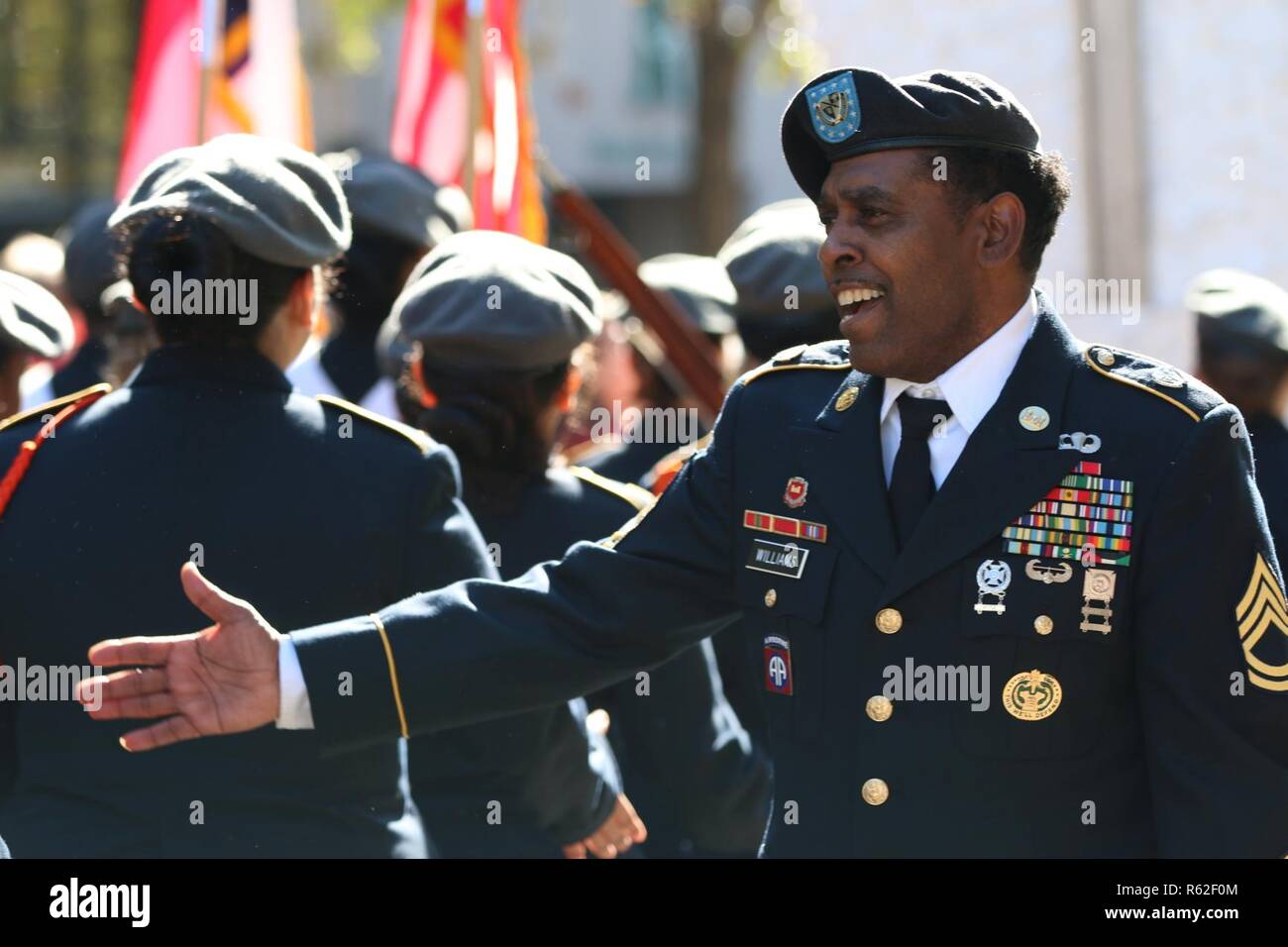 Sgt. 1st Class Leon Driss Williams (Ret.) a local high school's JROTC ...