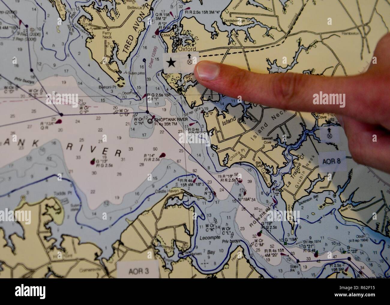 Small Boat Station Oxford as seen from a nautical chart, Nov. 17, 2018 ...