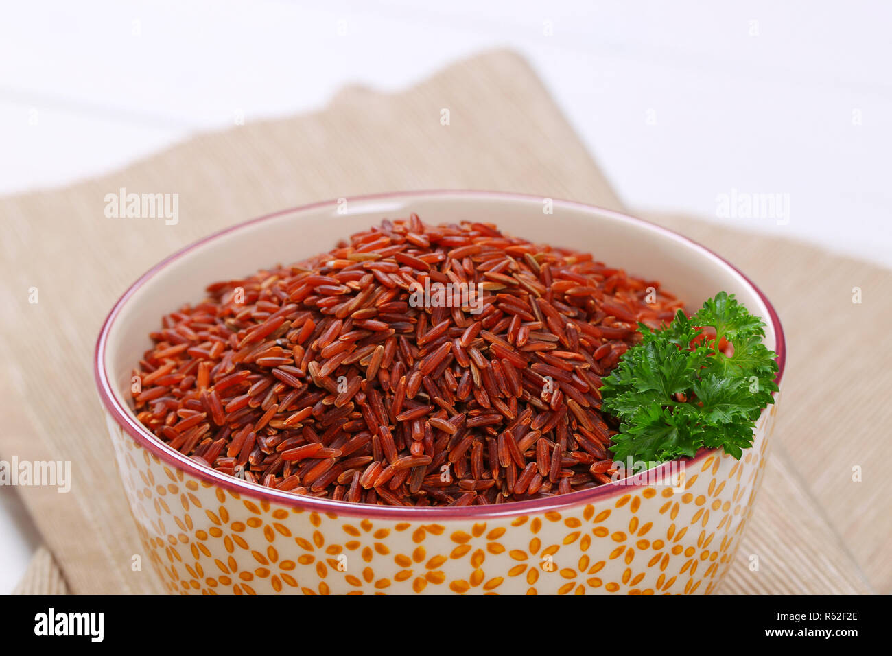 bowl of red rice Stock Photo - Alamy