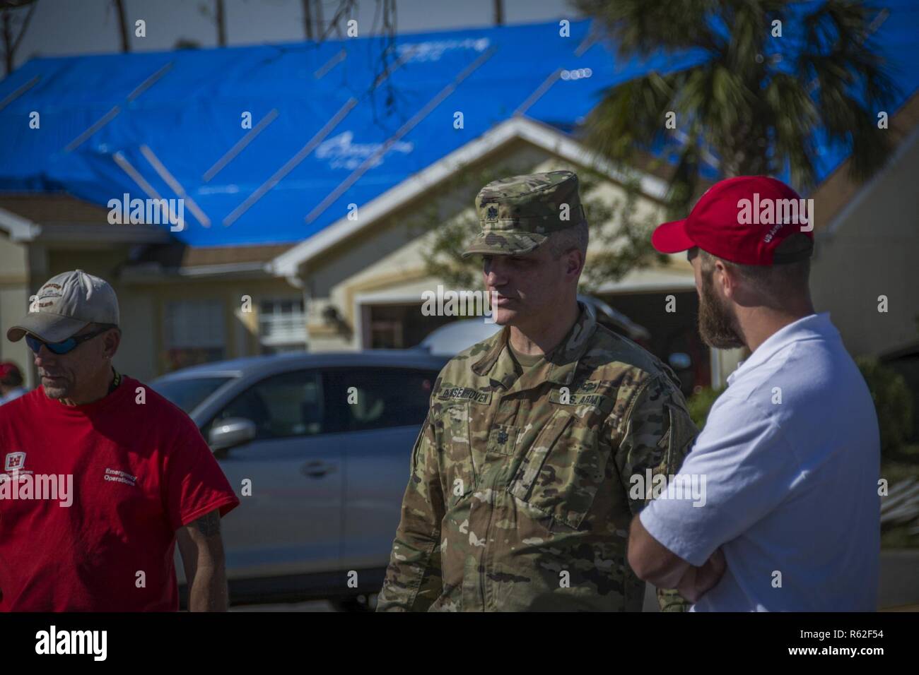 Lt. Col. Richard Gussenhoven, Task Force Michael commander, meets with ...