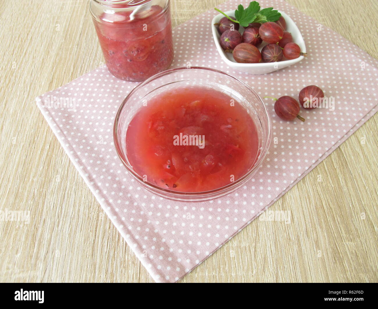 homemade gooseberry jam Stock Photo - Alamy