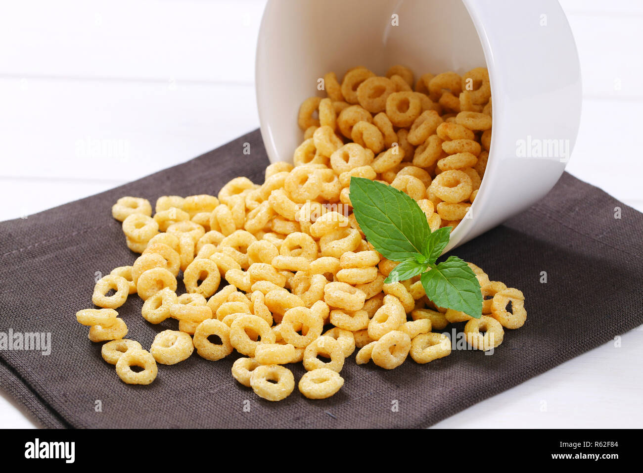 honey cereal rings Stock Photo - Alamy