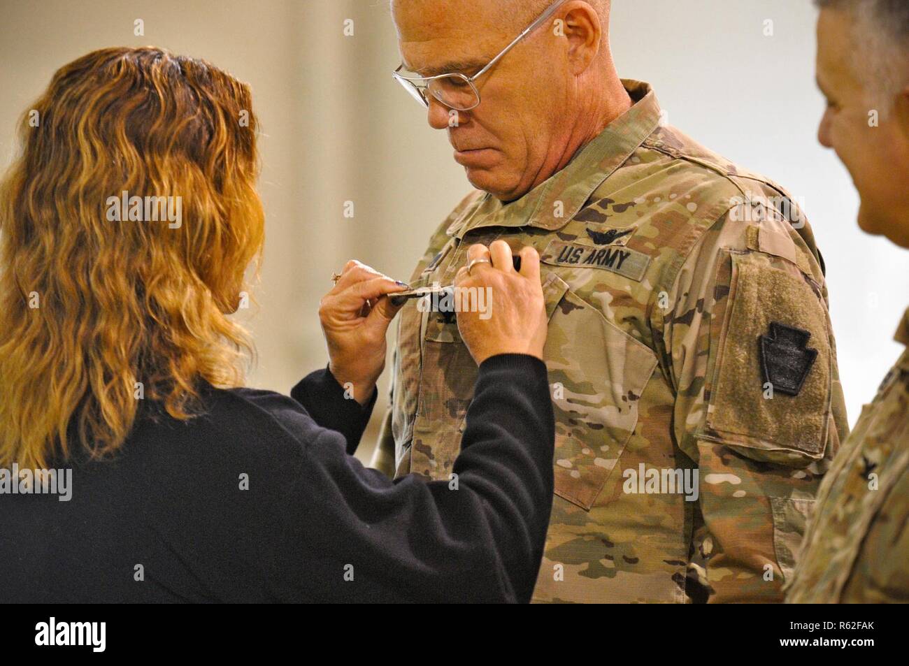 U.S. Army Col. Howard Lloyd, right, commander of the 28th Expeditionary ...