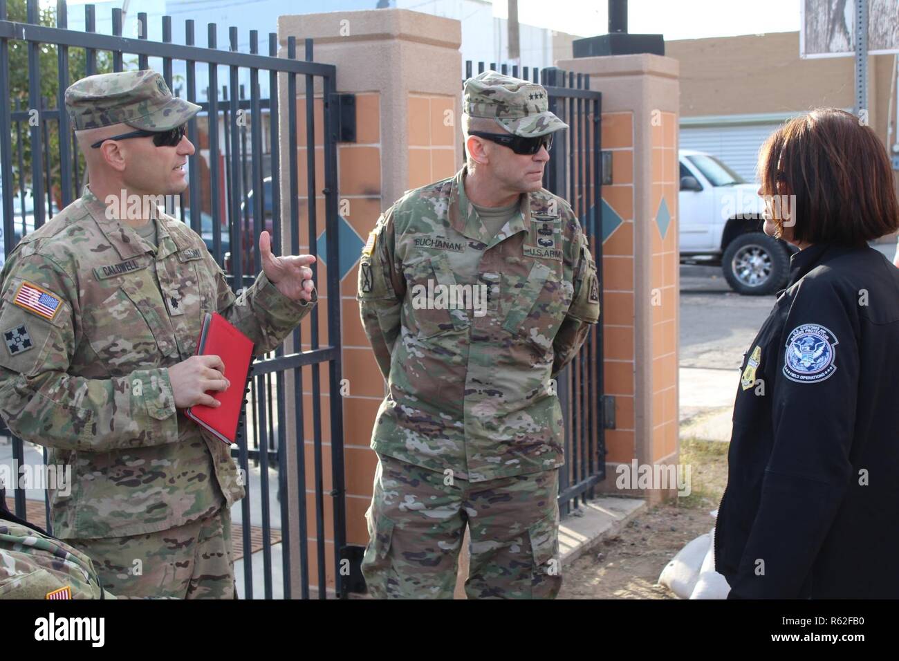 From the left, Lt. Col. Chad Caldwell, 62nd Engineer Battalion ...