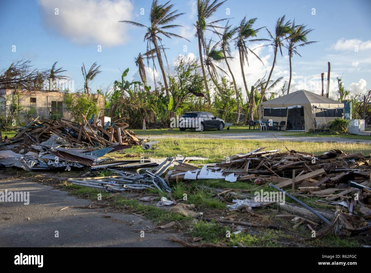 Temporary shelter after typhoon hi-res stock photography and images - Alamy