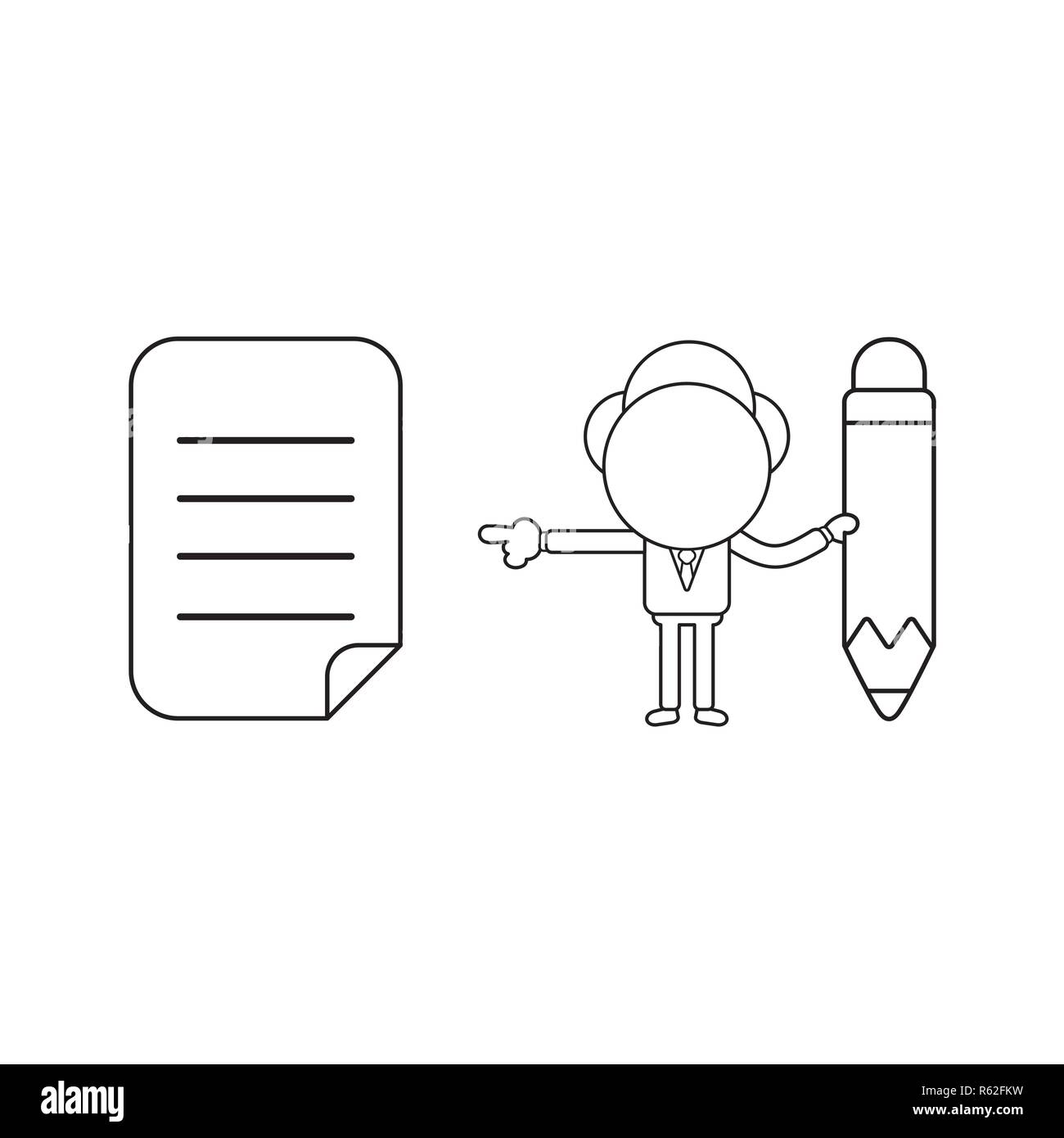 Person holding notebook pointing Stock Vector Images - Alamy