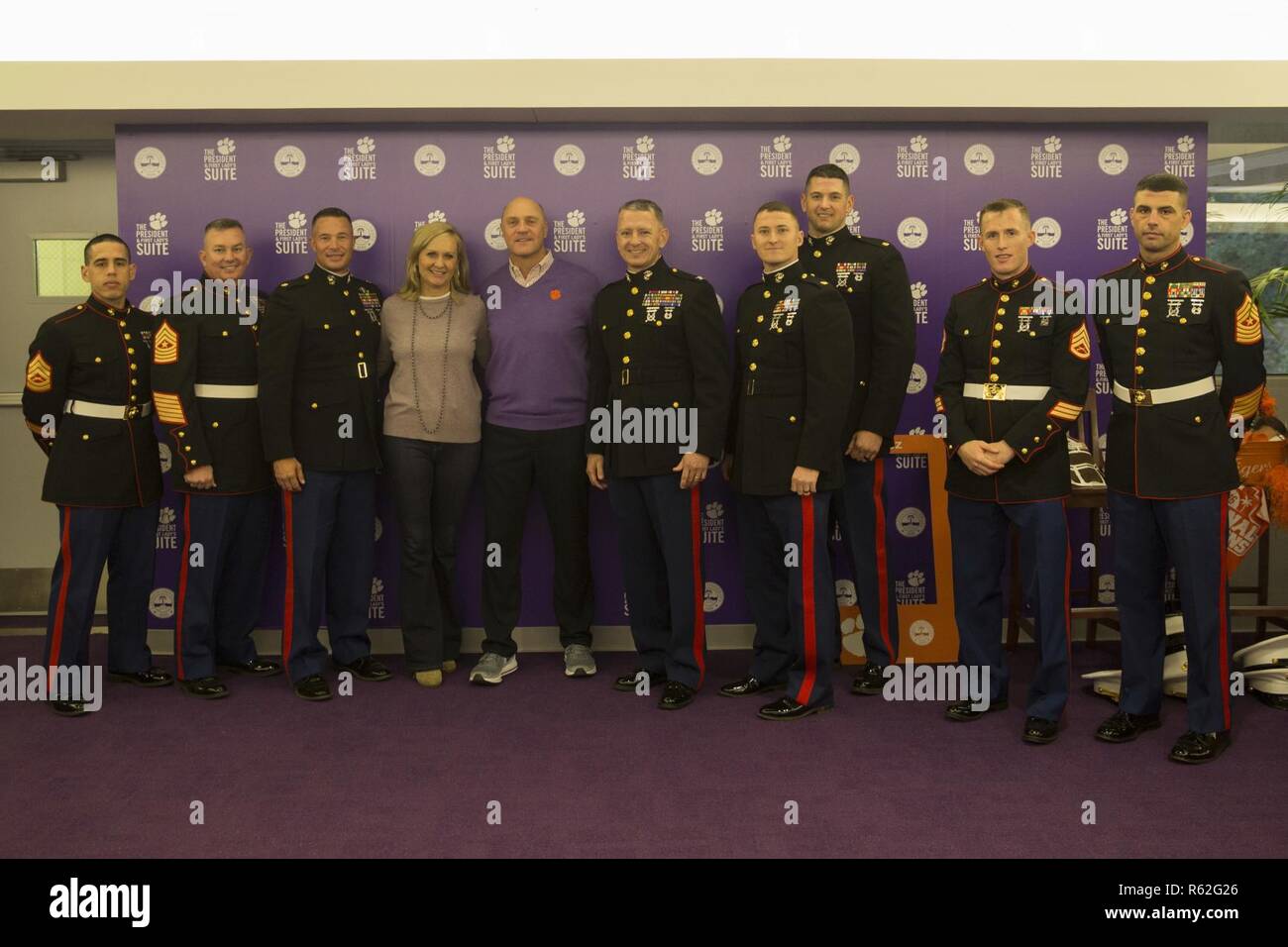 U.S. Marines with 6th Marine Corps District meet Dr. James P. Clements ...