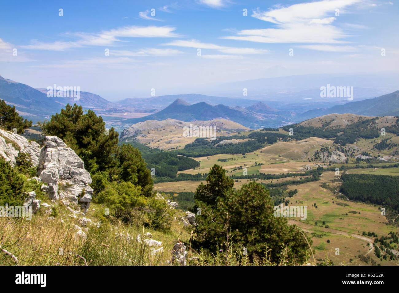 Landscape of Pollino national park, a wide natural reserve in ...