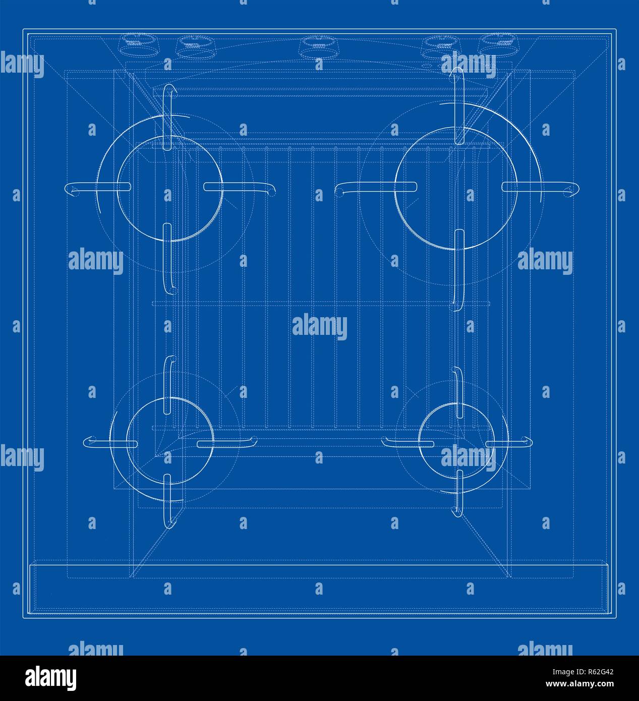 Gas stove concept. 3d illustration Stock Photo - Alamy