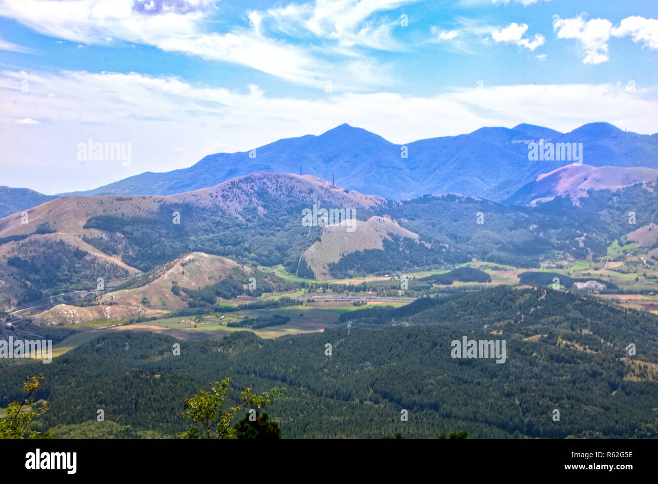 Landscape of Pollino national park, a wide natural reserve in ...