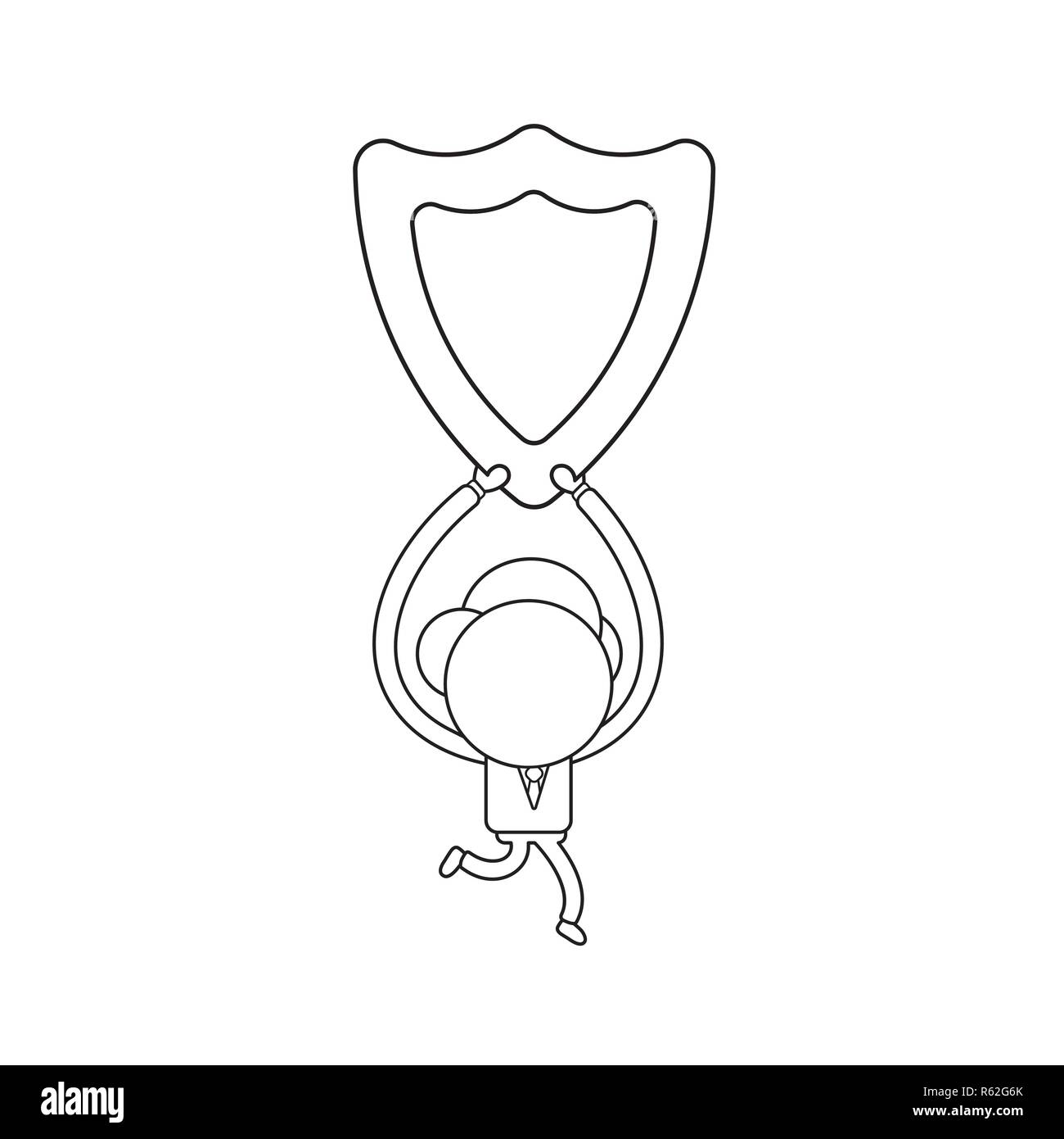 Vector illustration concept of businessman character running and ...