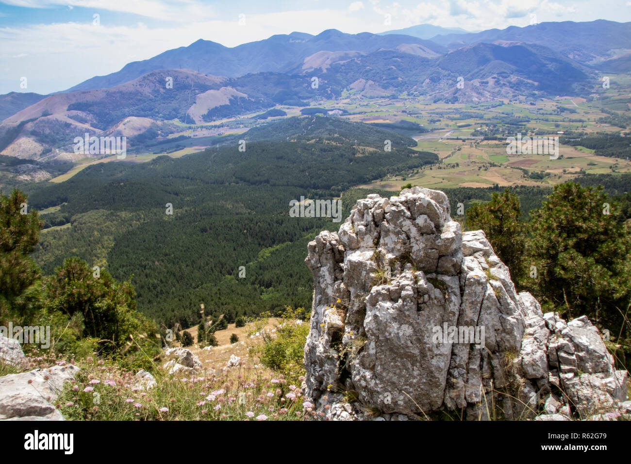Landscape of Pollino national park, a wide natural reserve in ...