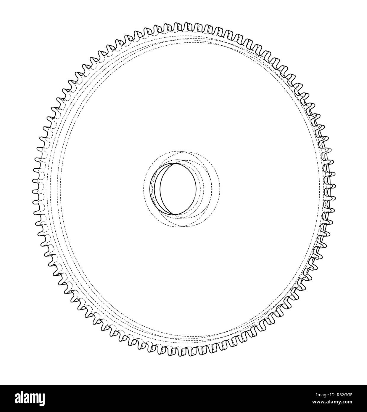 3D gear wheel. 3d illustration Stock Photo - Alamy