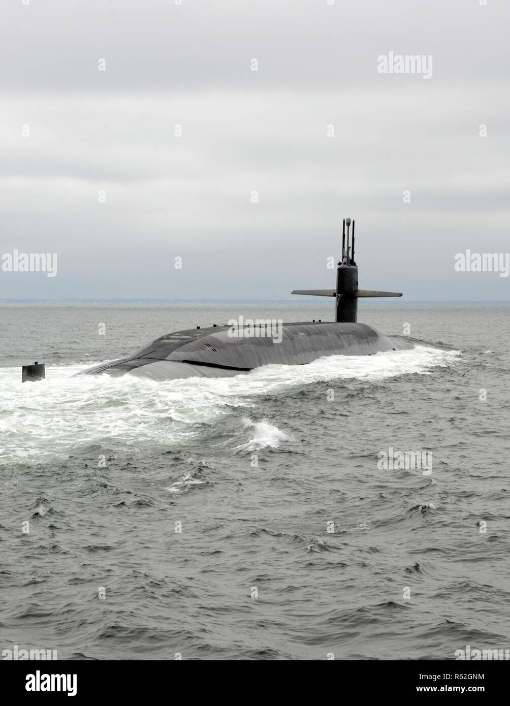 The Ohio-class ballistic-missile submarine USS Rhode Island (SSBN 740 ...