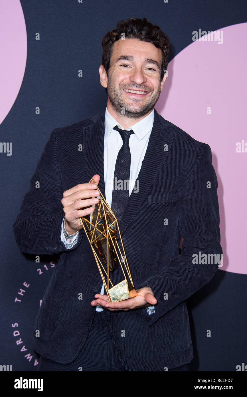 Bart Layton with the Debut Screenwriter award during the twenty-first ...