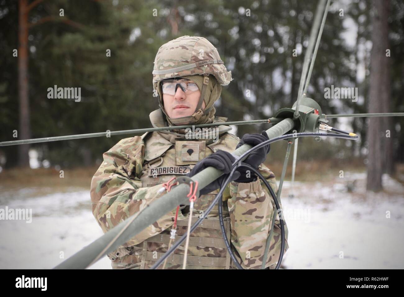 A U.S. Army Soldier from the 1st Armored Brigade Combat Team, 1st ...