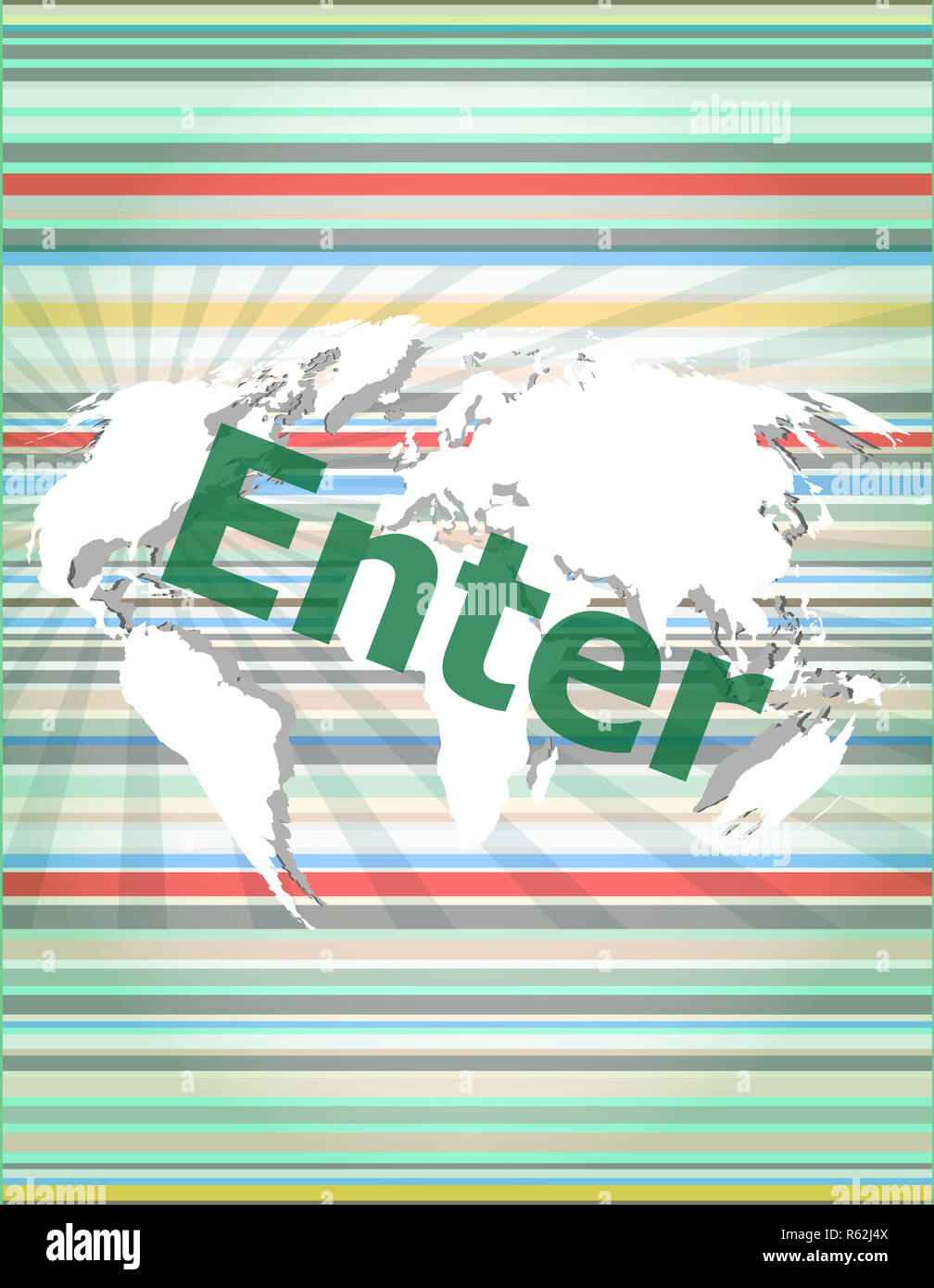 The word enter on digital screen, business concept of citation, info ...