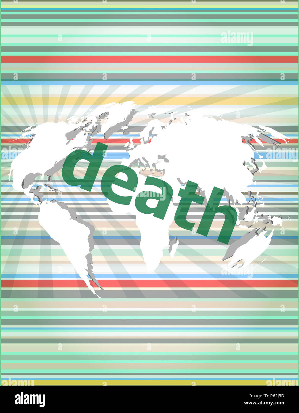 social concept: words death on digital touch screen. concept of ...