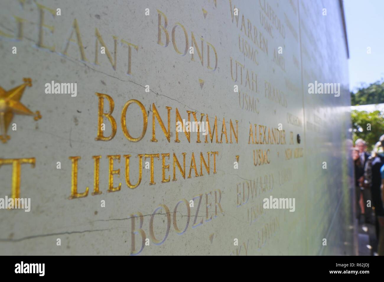 1st Lt. Alexander Bonnyman’s name is engraved in the Honolulu Memorial ...