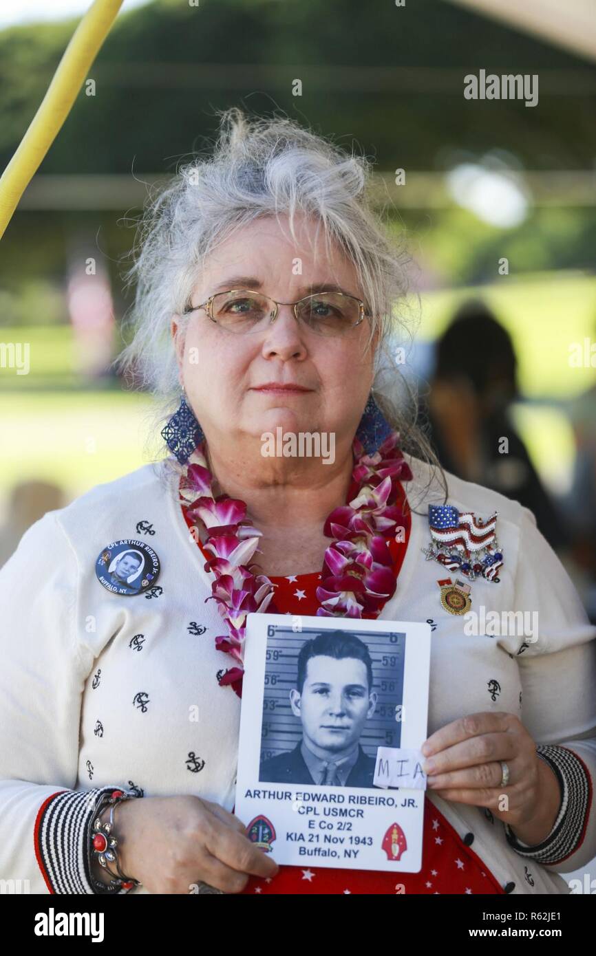 Debbie Ketner, a family member of U.S. Marine Corps Cpl. Arthur E ...