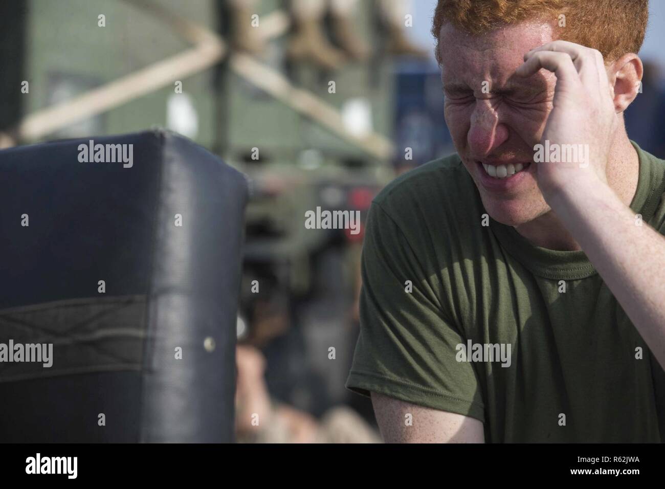 ARABIAN GULF - U.S. Marine Lance Cpl. John Fiorella, a combat engineer ...