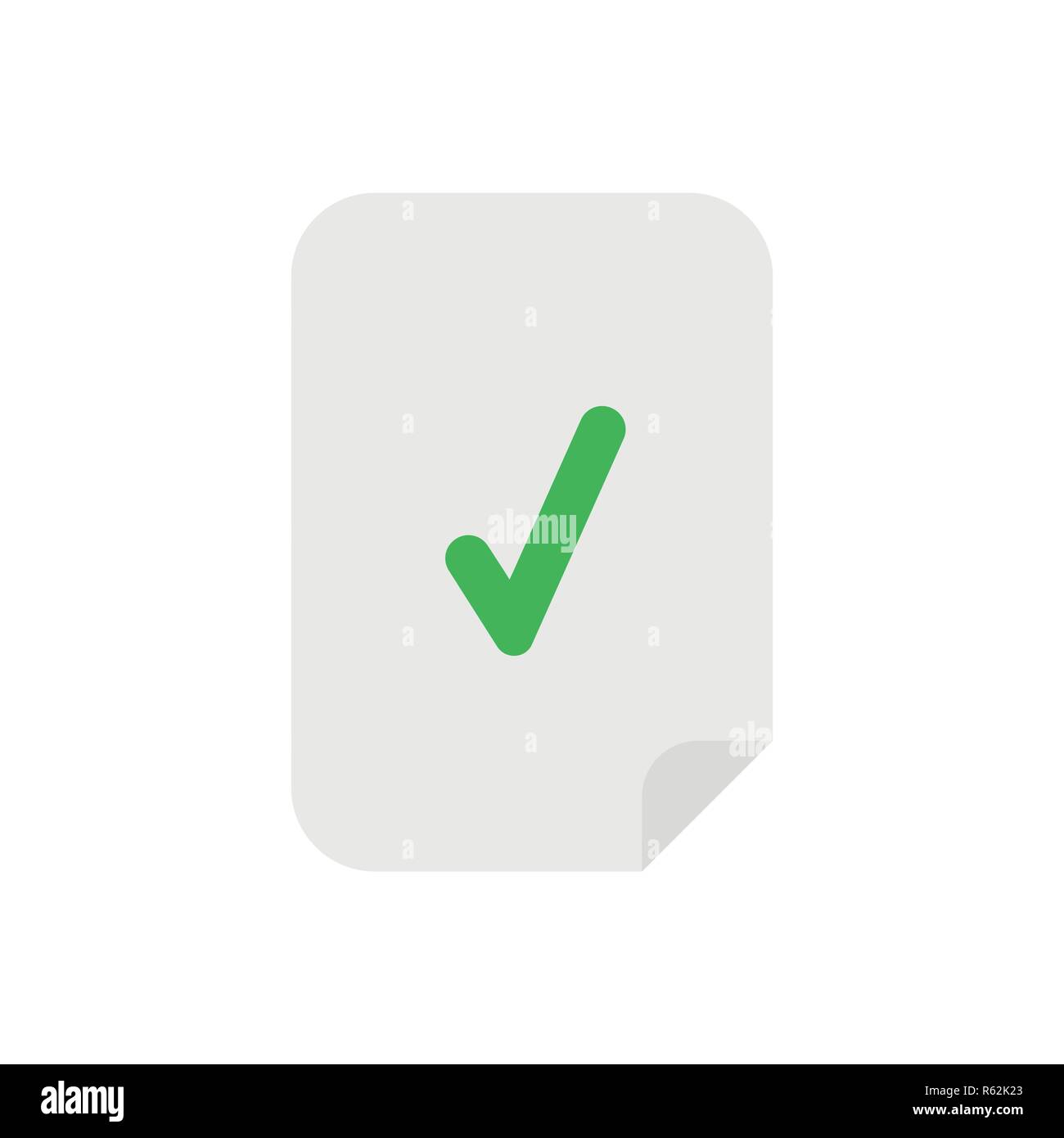 Vector illustration icon concept of paper with check mark Stock Vector ...