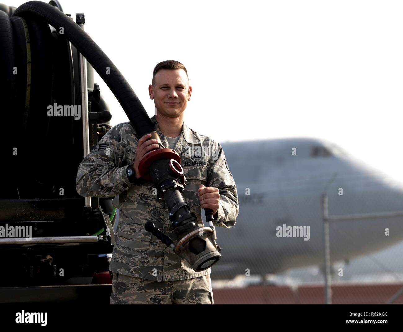 U.S. Air Force Senior Airman David Miley, 60th Logistics Readiness ...
