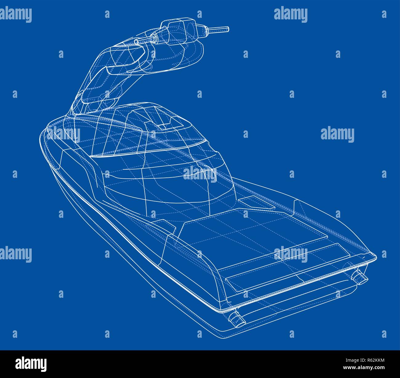 Jet ski sketch. 3d illustration Stock Photo - Alamy