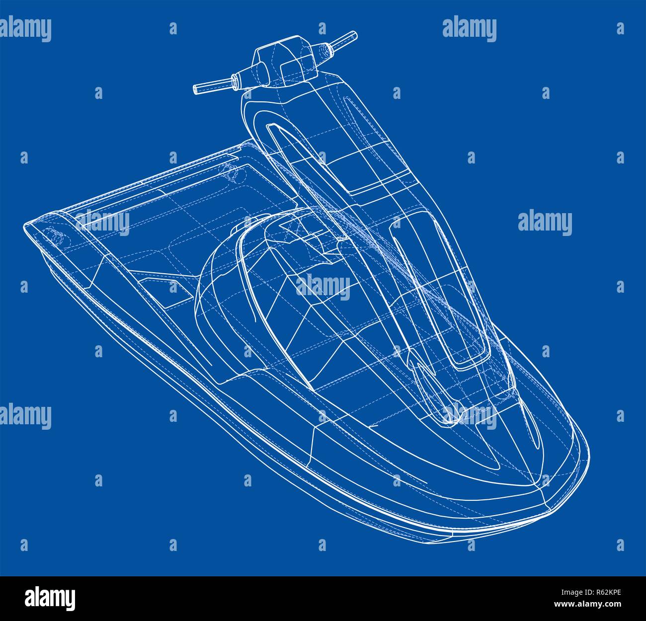 Jet ski sketch. 3d illustration Stock Photo - Alamy