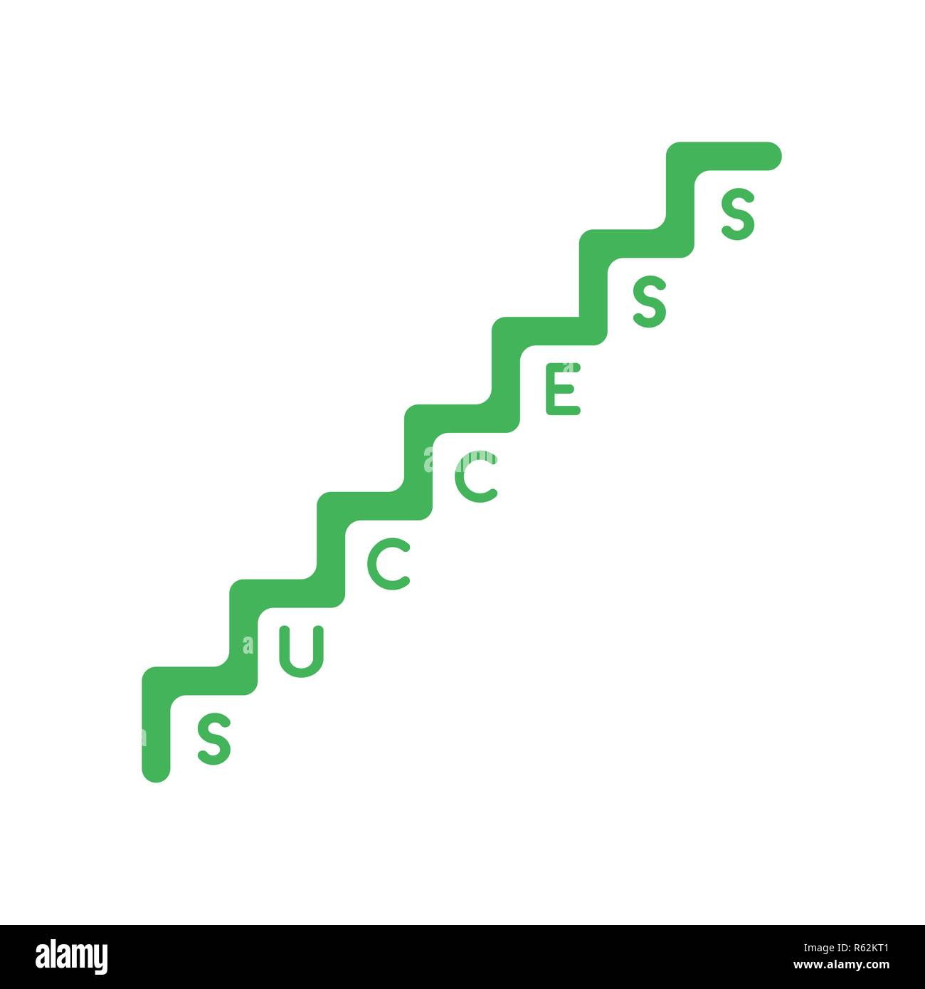 Vector illustration icon concept of green success stairs Stock Vector ...