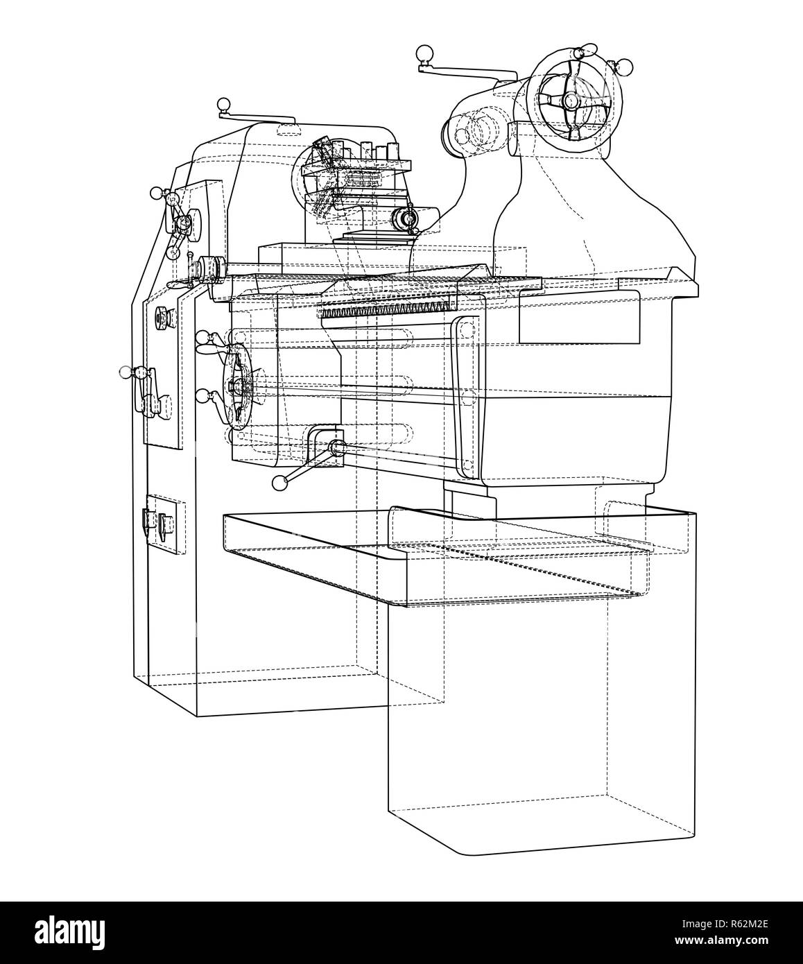 Lathe Machine Drawing