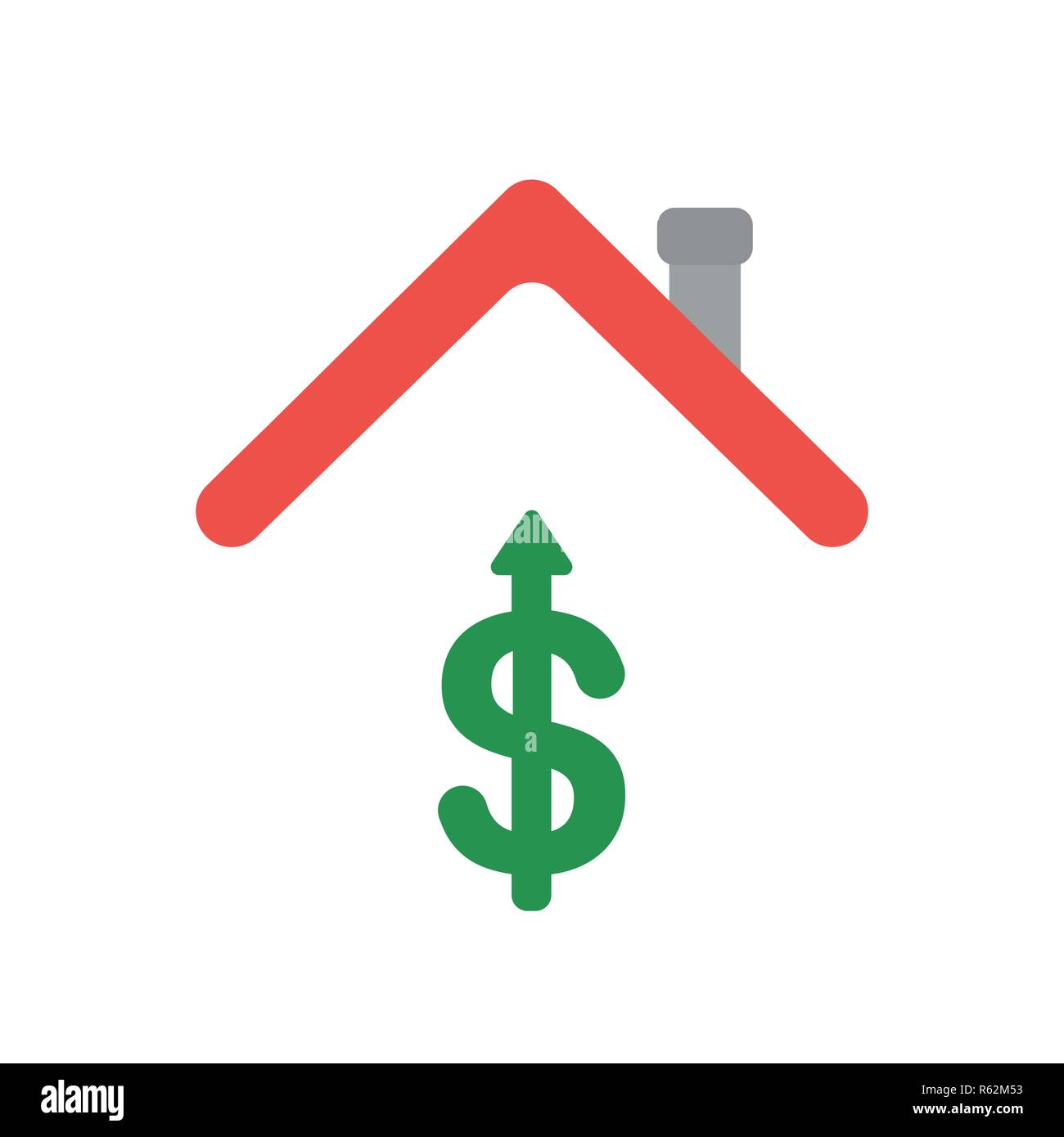 Vector illustration icon concept of dollar symbol arrow moving up under ...