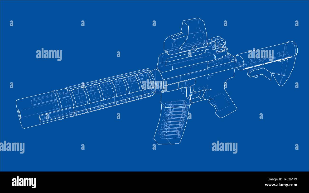 Machine Gun. 3d illustration Stock Photo - Alamy
